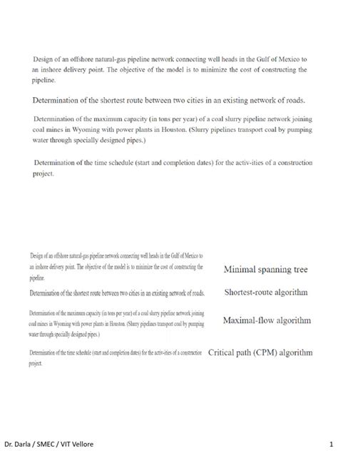 Network Models In Engineering Optimization Course In Vit Pdf Matrix Mathematics Applied