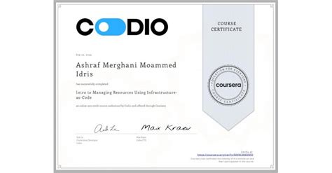 Completion Certificate For Intro To Managing Resources Using