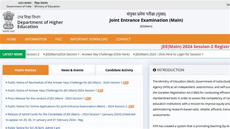 JEE Main Result 2024 Session 1 NTA Releases Final Answer Key Jeemain Nta Ac In 6 Questions