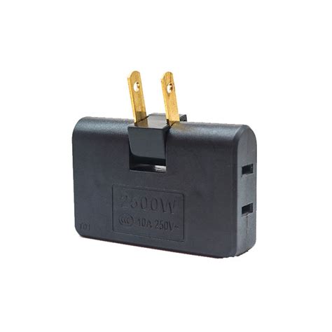 Rotatable Socket Converter 3 Way Foldable Slim For Home And Travel Use