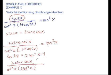 Double Angle Identities Example 3 Numerade
