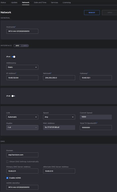 configuring network settings