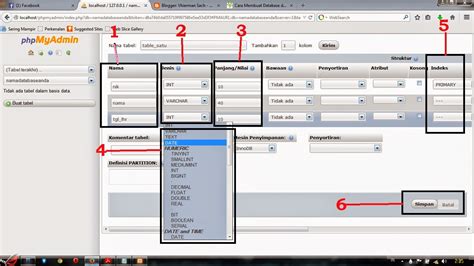Tutorial Cara Membuat Table Dengan Phpmyadmin Programmer Mania