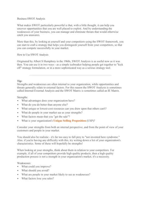 Swat Analysis Strengths Weaknesses Opportunities And Threats Ppt