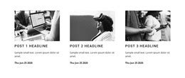 Blog Posts HTML Templates Nicepage