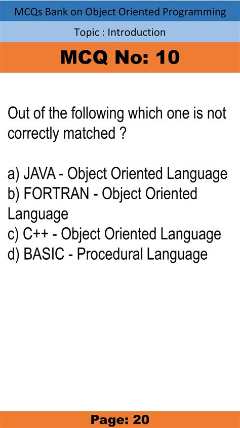 Multiple Choice Questions On Java Object Oriented Programming Bank 1 Introduction Pdf