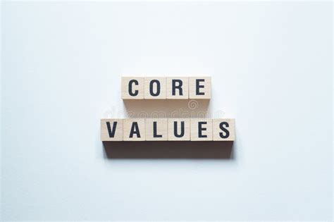 Core Values Word Concept On Cubestext Stock Image Image Of Growth