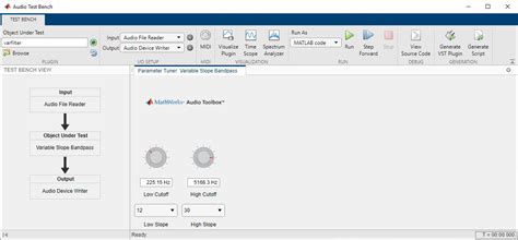 Tunable Filtering And Visualization Using Audio Plugins MATLAB Simulink