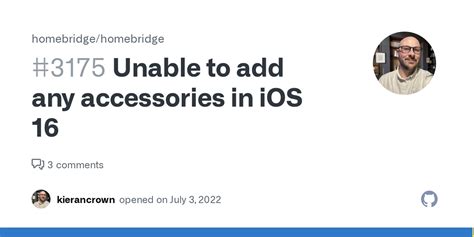 Unable To Add Any Accessories In Ios 16 · Issue 3175 · Homebridge Homebridge · Github