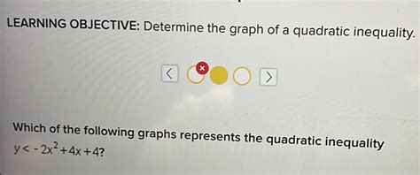 Learning Objective Determine The Graph Of A Quadratic Inequality X