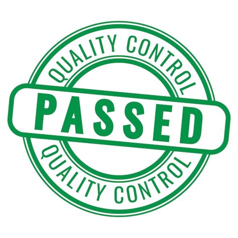 Qc Pass Logo Quality Control Qc Passed Stamp Sign Vector Set On White