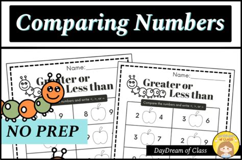 Comparing Numbers Greater Thanless Than Graphic By Daydream Of Class · Creative Fabrica