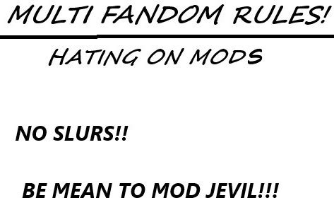 MOD RULES Multifandomfrj On Tumblr