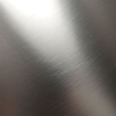 Smooth Brushed Metal Surface With A Satin Finish Reflecting Light The Texture Displays Stock
