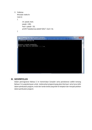 Praktek Pemrograman Bahasa C PDF