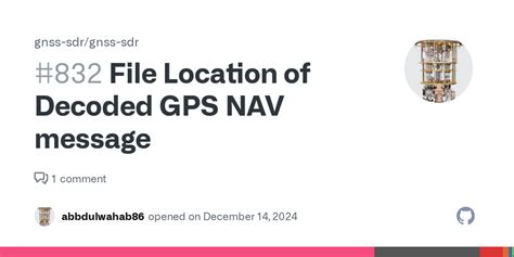 File Location Of Decoded GPS NAV Message Issue Gnss Sdr Gnss