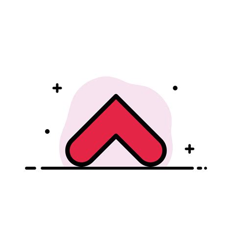 Arrow Arrows Up Sign Business Flat Line Filled Icon Vector Banner Template 14677723 Vector Art