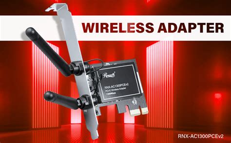 Rosewill Rnx Ac1300pcev2 Pcie Wi Fi Card 1300mbps Dual Band 5 8ghz 2
