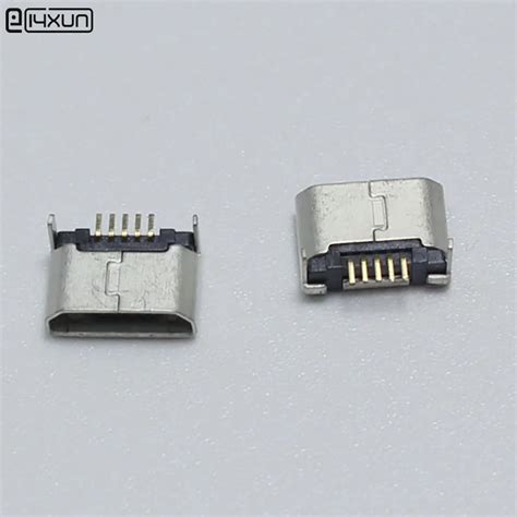 Pcs Micro Usb Type B Pin Plug Jack Interface Connector Fixed Pins Charging Plugs For Phone