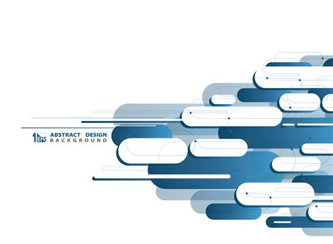 Abstract Technology Blue Geometric Rounded Shape Pattern 678007 Vector