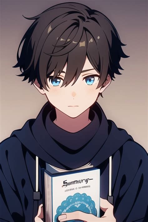 Anime Boy With Brown Hair And Blue Eyes