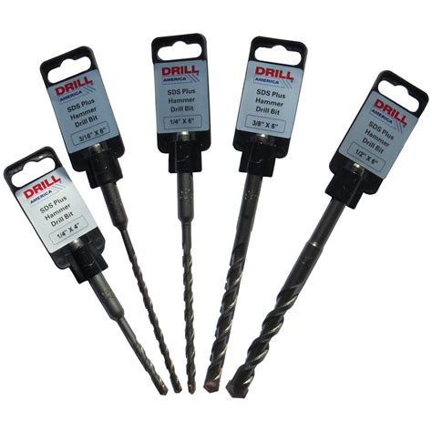 14 12 5 Piece Sds Plus Hammer Bit Drill Bit Set Drill America