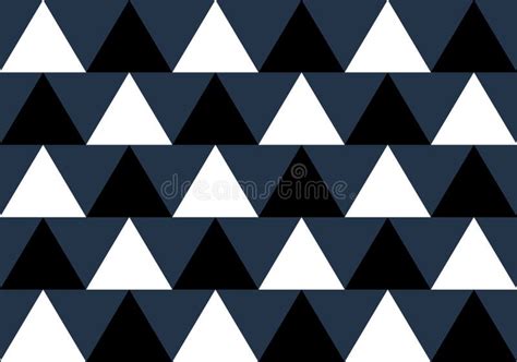 Two Tone Triangle Pattern Black And White On The Gray Background Stock Illustration