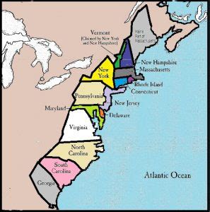 13 Colonies Map With Names Original 13 Colonies On Map Elimu Centre