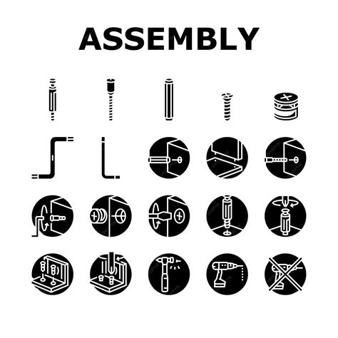 Premium Vector Assembly Furniture Instruction Icons Set Vector