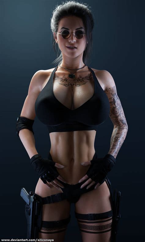Rule 34 3d Abs Big Breasts Breasts Cleavage Lara Croft Lara Croft