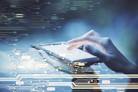 premium photo double exposure of technology sketch hologram and woman