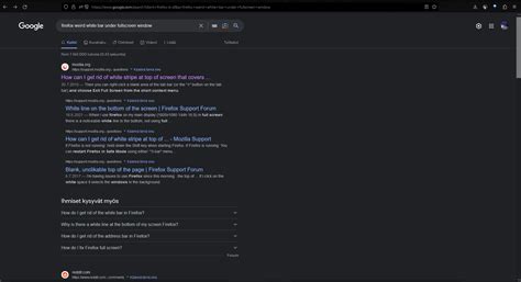 Weird White Bar Under Fullscreen Window Rfirefox