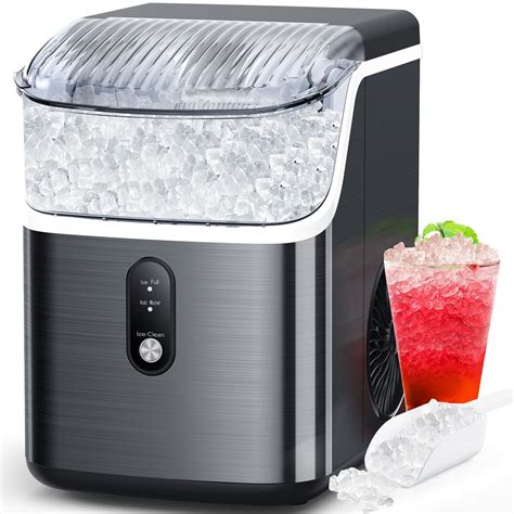 COWSAR Nugget Ice Makers Countertop Soft Chewable Crushed Ice Maker Machine Portable Pebble