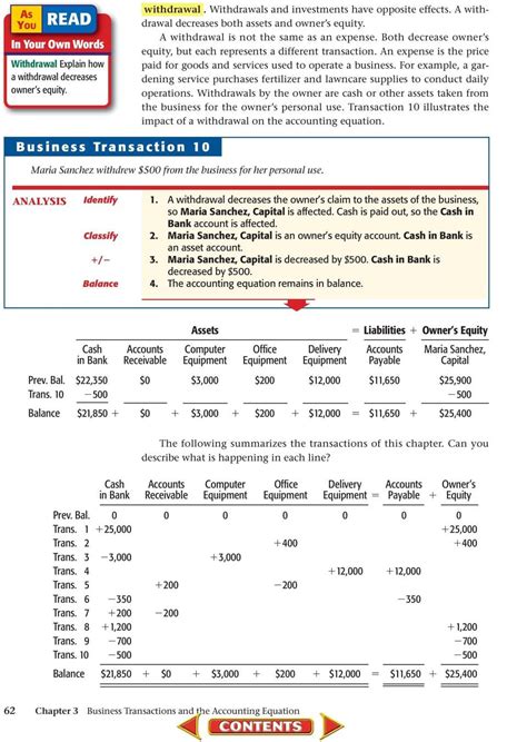 Determining The Effects Of Transactions On The Accounting Equation