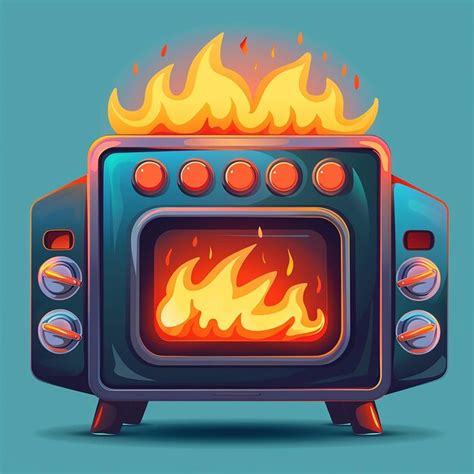 Char Bake With Heat Cartoon Vector Premium Ai Generated Image