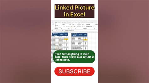 Exceltricklinked Picture In Excelexcelexceltutorialexceltipsshorts