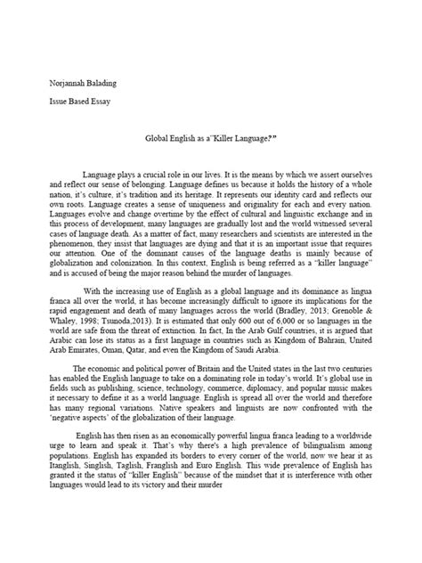 issue based paper pdf english language languages