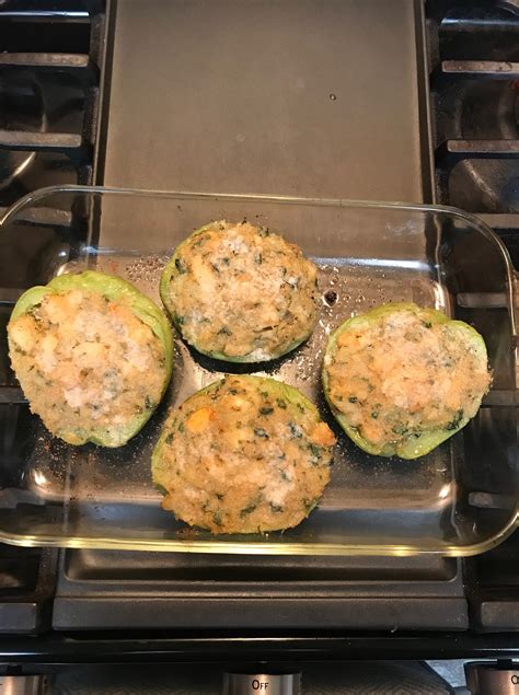 I Used My Moms Recipe To Finally Make Some Shrimp Stuffed Mirlitons Out Here In