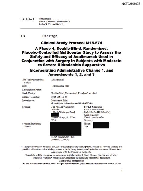 Fillable Online M15 574 Protocol Amendment 3 Fax Email Print Pdffiller
