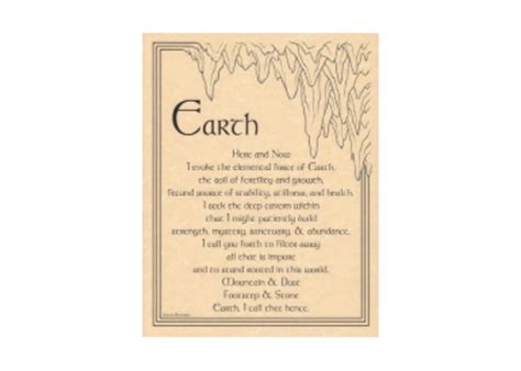Earth Evocation Prayer Poster