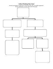 Critical Thinking Flow Chart Docx Critical Thinking Flow Chart How Do You Decide If A
