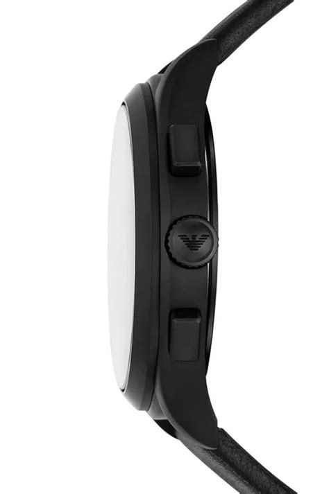 Часы и браслет Emporio Armani цвет чёрный | ANSWEAR.ua