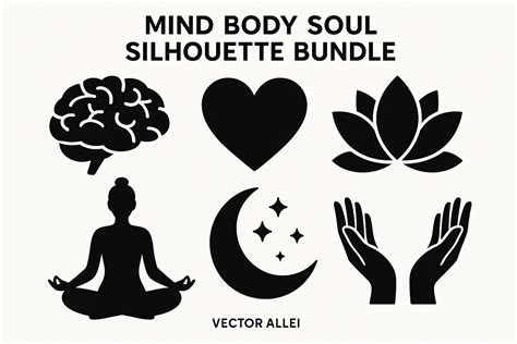 Mind Body Soul Silhouette Clipart Bundle Graphic By Design Vibe