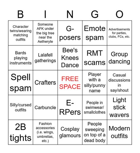 As Seen In Limsa Lominsa Bingo Card