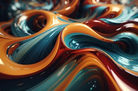 Premium Photo Abstract Design With Flowing Curves