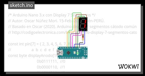 Arduino Nano 3 X Con Display 7 Segmentos Wokwi ESP32 STM32 Arduino