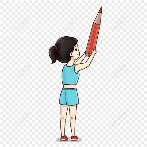 Lovepik صورة Png 401132934 Id الرسومات بحث صور فتاة تحمل قلم رصاص