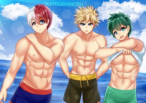 2000x1414 Izuku Midoriya Katsuki Bakugou Shoto Todoroki Hd Wallpaper