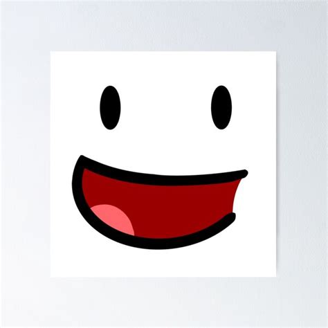 Bfdi Smiley Face Poster For Sale By Msbonnie Redbubble