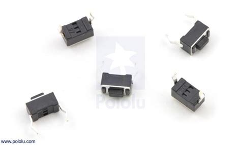 Mini Pushbutton Switch PCB Mount 2 Pin SPST 50mA 5 Pack Opencircuit